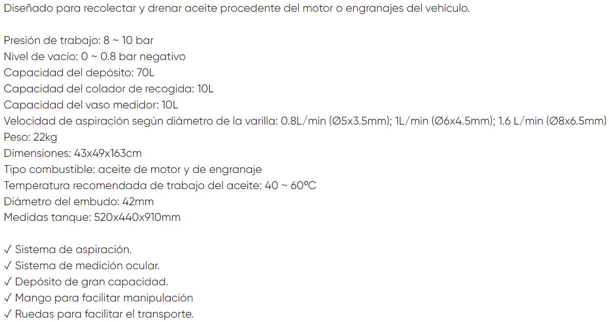 Jbm 53874 - RECOGEDOR DE ACEITE 90L